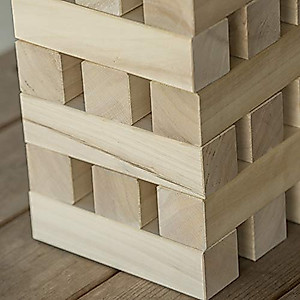 Triumph Sports Triumph Giant Tumble Tower - Includes 51 Solid Wood Tumble Blocks and Carry Bag