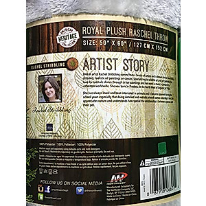 American Heritage Collection, "White Face Tiger" Raschel Throw Blanket, 50" x 60", 50" x 60