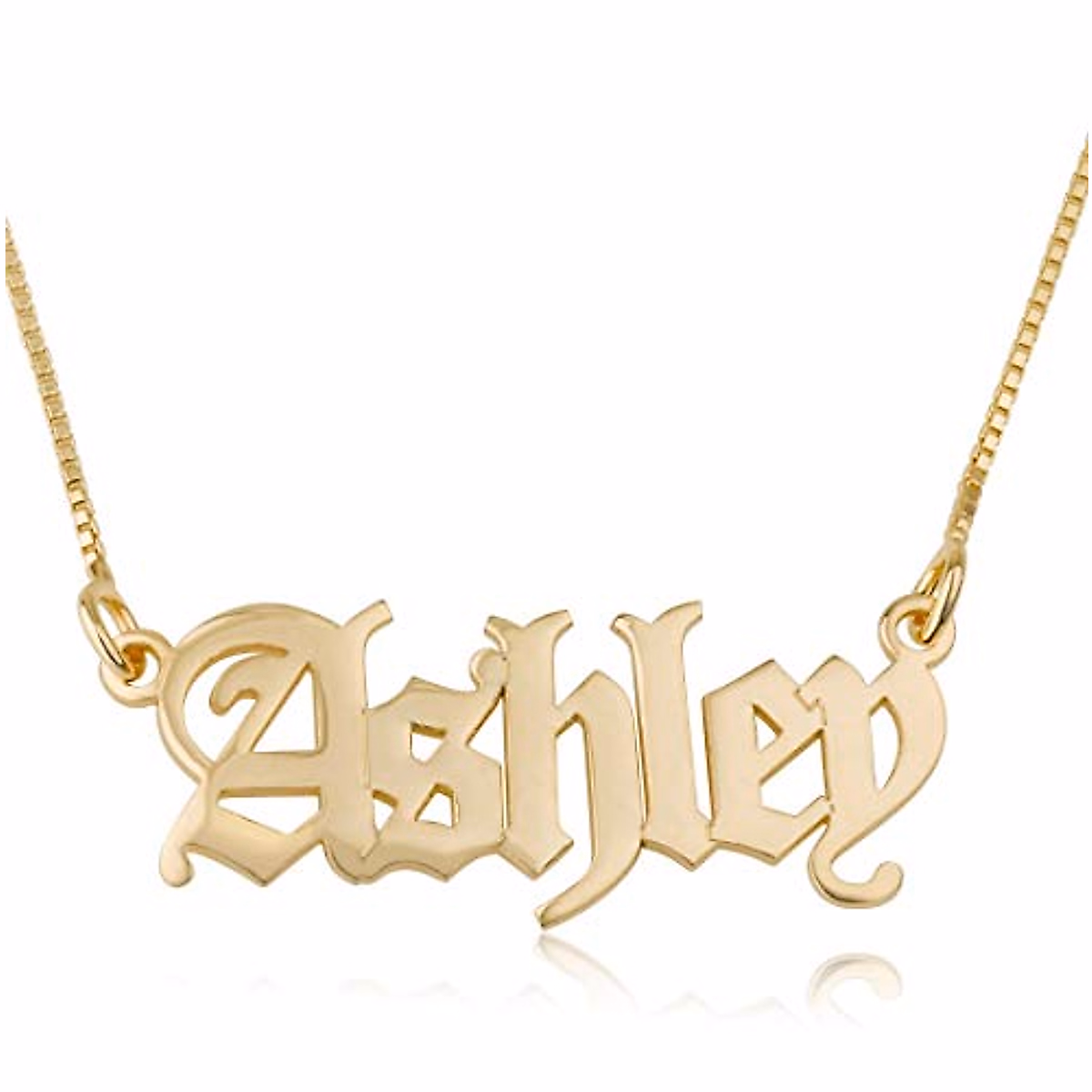 Beleco Jewelry Old English Name Necklace Custom Made Any Name