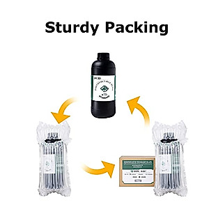 【DR.3D】 3D Printer Resin 405nm Resin for 3D Printer, Low Odor Standard Photopolymer Resin with Rapid LCD UV-Curing for LCD 3D Printing, 1000g Black