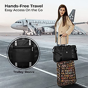 BOACAY Travel Duffle Bag for Women & Men - Weekender, Overnight & Gym Bag - Mommy Large Tote - Carry on for Airplane with Wet Pocket & Luggage Sleeve