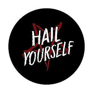 Hail Yourself LPOTL Pentagram Pentacle Occult PopSockets PopGrip: Swappable Grip for Phones & Tablets