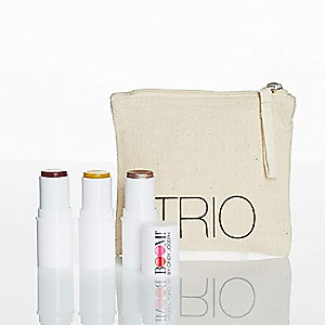 BOOM! by Cindy Joseph Cosmetics Boomstick Trio - 3 Pack Boom Makeup Sticks for Older Women & Mature Skin - Blush Stick, Highlighter Stick & Moisturizer