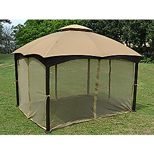 Replacement Netting Walls for 10' x 12' Gazebo by ABCCANOPY Beige