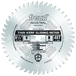 Freud LU91M008: 8-1/2"x 48T Thin Kerf Sliding Compound Miter Saw Blade