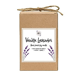 Aira Soy Candles - Organic, Kosher, Vegan, in Mason Jar w/Therapeutic Grade Essential Oil Blends - Hand-Poured 100% Soy Candle Wax - Paraffin Free, Burns 110+ Hours -Vanilla Lavender Scent -16 Ounces