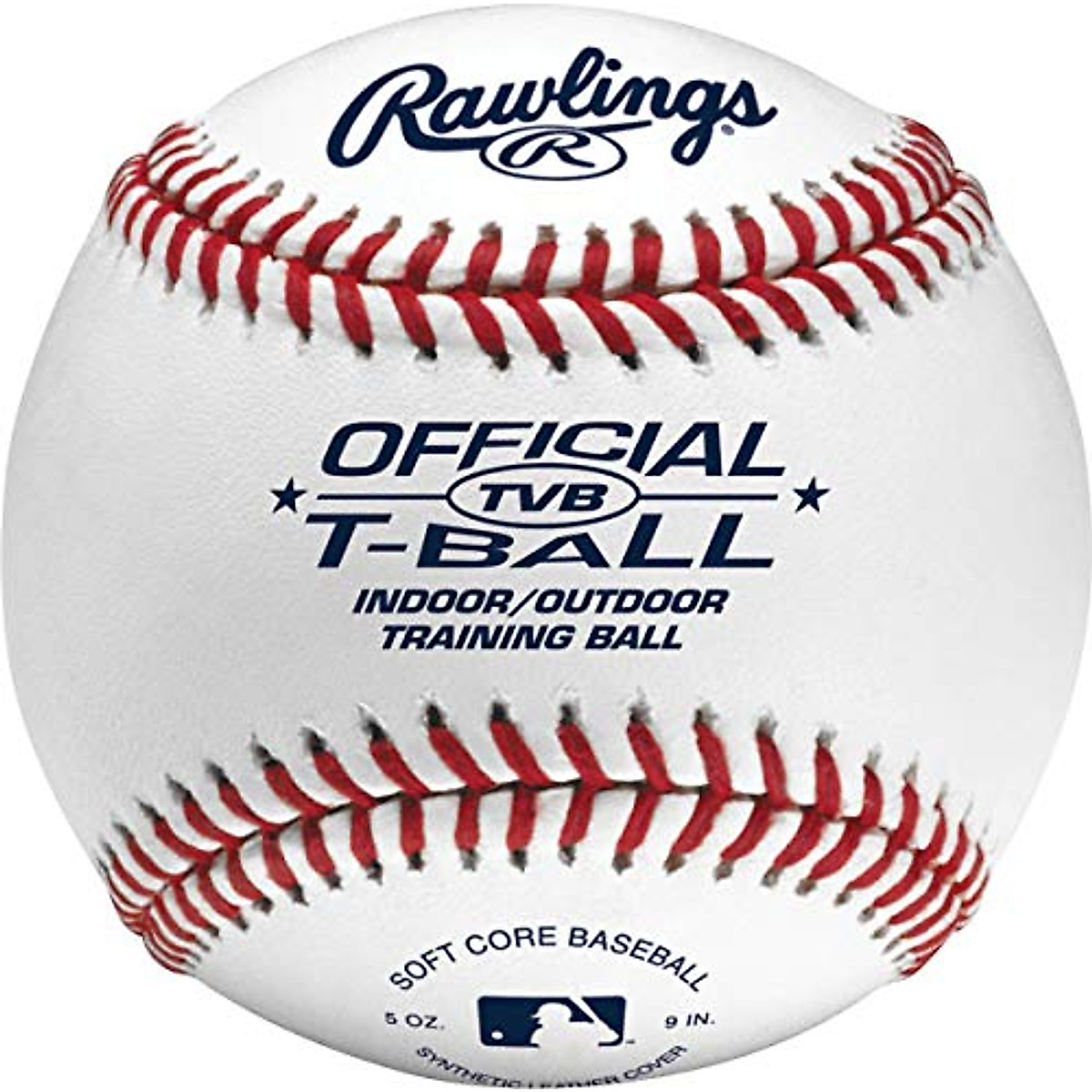 Rawlings | Official T-Balls | TVB | Youth/6u | Bucket | 12 Count | Sponge Rubber Core | Indoor/Outdoor White