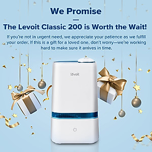 LEVOIT Humidifiers Bundle - Classic300S Ultrasonic Smart Top Fill Humidifier (6L Tank) + 4L Humidifiers for Bedroom