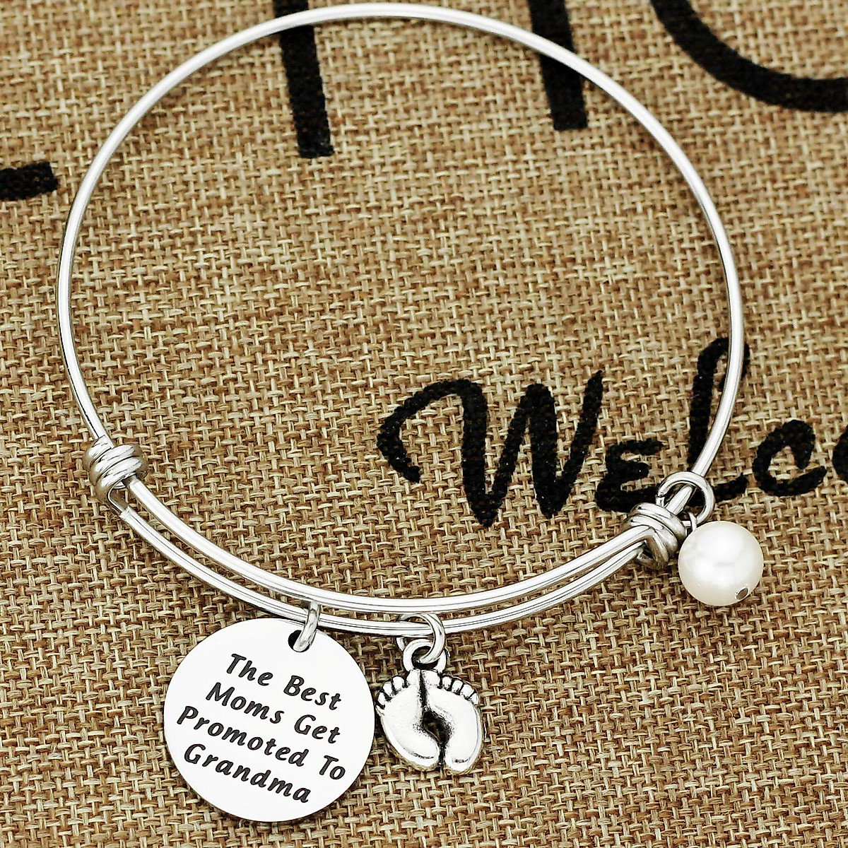 New Grandma Gifts Bracelet The Best Moms Get Promoted to Grandma to Be Jewelry