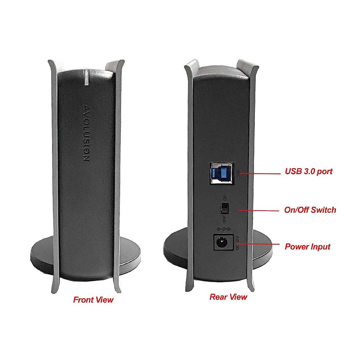 Avolusion PRO-5X Series 2TB USB 3.0 External Gaming Hard Drive Works for PS4 Original, Slim & Pro (Grey)