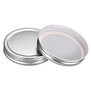 uxcell Mason Jar Lids, 12 Pcs - Tinplate Canning Lids Wide Mouth Leak Proof Fits Storage Jars (Silver)