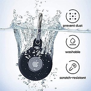 Zcooooool 2pcs Thickened Airtag Case Silicone Protector Cover Skin for Apple Airtags Washable Airtag Holder , Airtag Keychain , Airtag Keyring