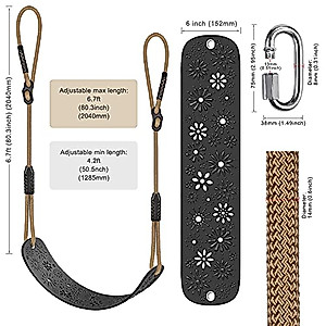 SELEWARE Toddler Swing Set Accessories High Back Full Bucket Swing Seats w/Adjustable Rope and 4 Locking Carabiners, Cute Elephant Shape Design 600LB Capacity (2 Pack)