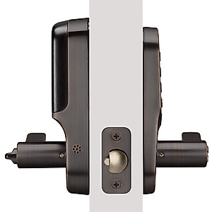 Yale Assure Lever - Z-Wave Smart Door Lever for Keyless Access (for doors with no deadbolt) - Works with Ring Alarm, Samsung SmartThings and More - Bronze