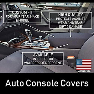 Auto Console Covers- Fits The Ford F-150 2015-2022 Center Console Armrest Cover Waterproof Neoprene Fabric (Gray)