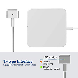 Mac Book Air Charger, Replacement AC 45W T-tip Power Adapter Laptop Charger for Mac Book Air 11-inch and 13-inch