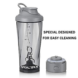 VOLTRX Premium Electric Protein Shaker Bottle, Made with Tritan - BPA Free - 24 oz Vortex Portable Mixer Cup/USB C Rechargeable Shaker Cups for Protein Shakes