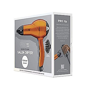 INFINITIPRO BY CONAIR Hair Dryer, 1875W Salon Performance AC Motor Hair Dryer, Conair Blow Dryer, Orange
