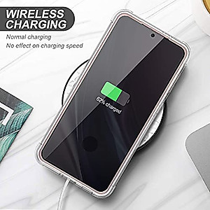 SURITCH Clear Case for Samsung Galaxy S21 Plus 5G,[Built in Screen Protector][Camera Lens Protection] Full Body Protective Shockproof Bumper Rugged Cover for Galaxy S21 Plus 6.7 Inch (Clear)