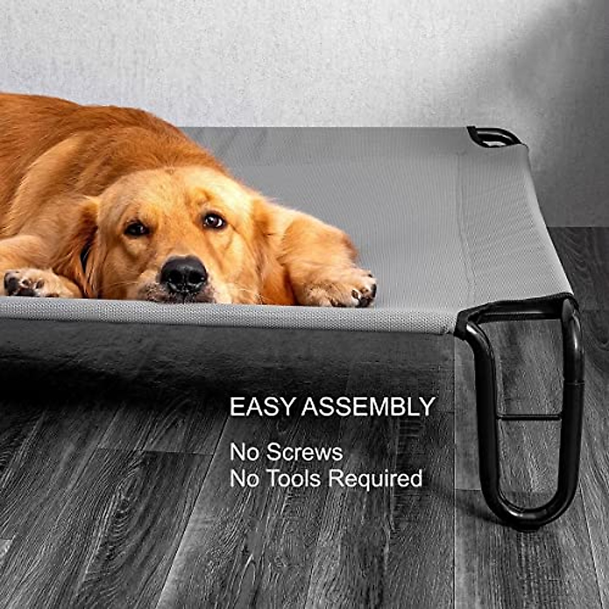 BestVida Elevated Dog Bed (Large, Grey)