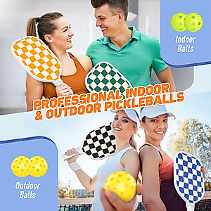 Pickleball Paddles Set USAPA Approved, Lightweight and Durable with Unique Design, USAPA Approved Pickleball Paddles Set of 4, 4 Pickleball Balls, Pickleball Bag, Pickleball Paddles