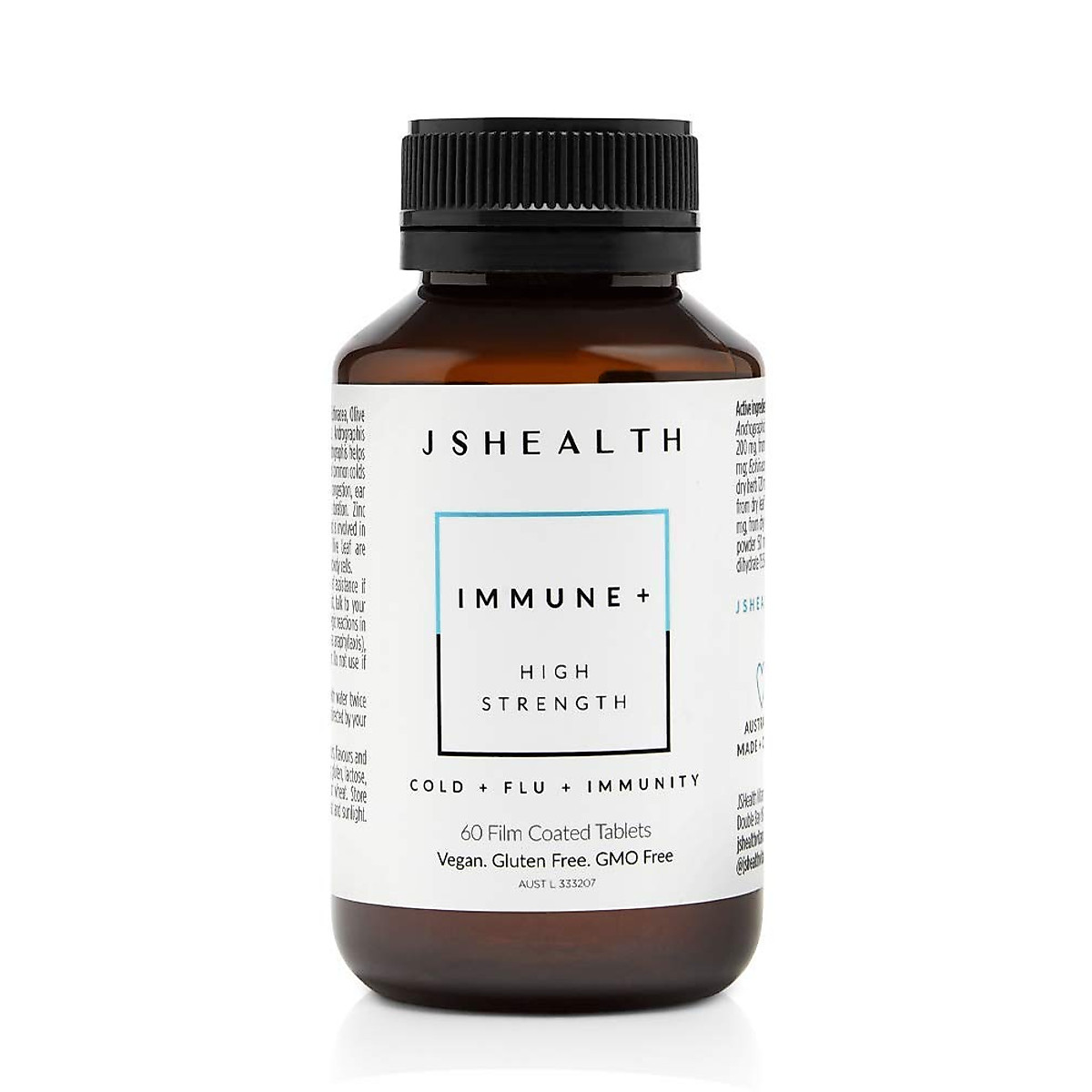 JSHealth Vitamins Immune + Immunity Booster Supplement with Zinc Vitamin C Echinacea and Olive Leaf Antioxidants (60 Tablets)