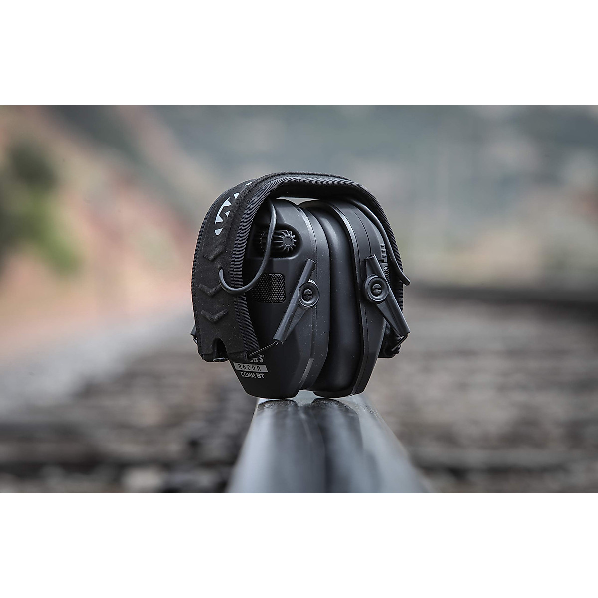 Walker's Razor Slim Electronic Bluetooth NRR 23 dB Hearing Protection Earmuffs for Outdoor/Indoor Shooting Range with Shockproof Carrying Case, Black