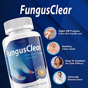 Alapor Fungus Clear - Probiotic Pills, Advance Formula Fungusclear Capsules, Max, for 30 Days Supply.