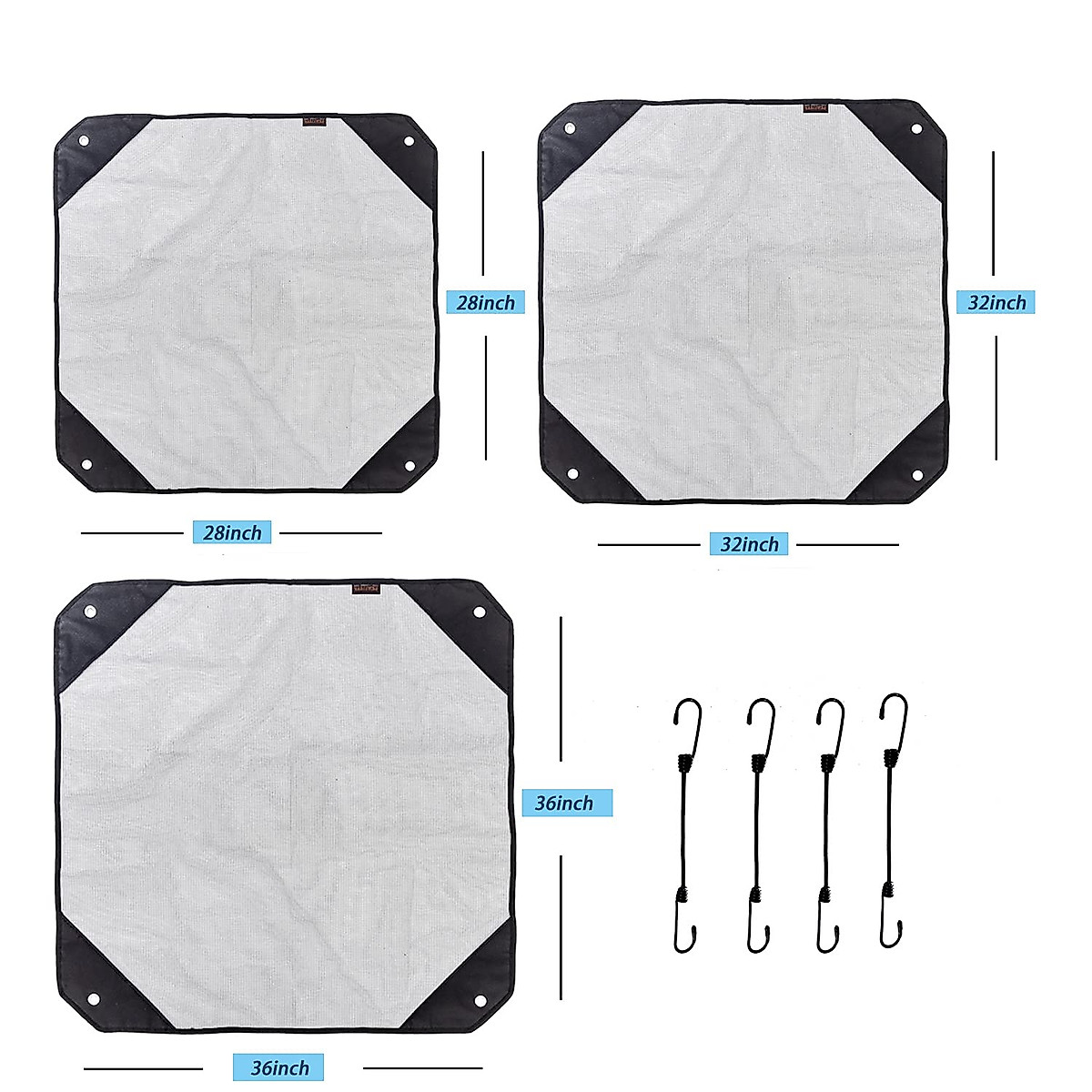 Perfitel AC mesh Cover for Outside Units (Black, 36"x 36")- Central Air Conditioner Cover for Outside Unit-Top Universal Outdoor AC Cover Defender-All Season Universal Mesh Air Conditioner Cover…