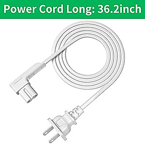 3-Foot Power Cord Extension Compatible with Sonos One, One SL and Play 1 Speakers Power Cable Replacement AC Power Cord - Power Supply Cable - White