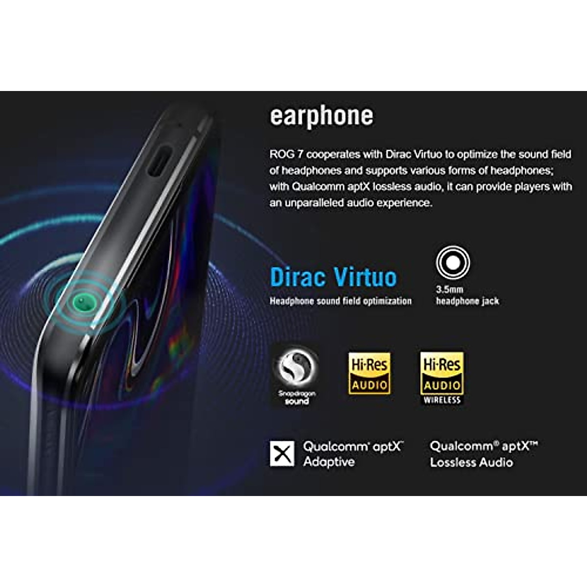 ASUS ROG Phone 7 5G Dual 256GB 12GB RAM Factory Unlocked (GSM Only | No CDMA - not Compatible with Verizon/Sprint) Tencent Version - Black