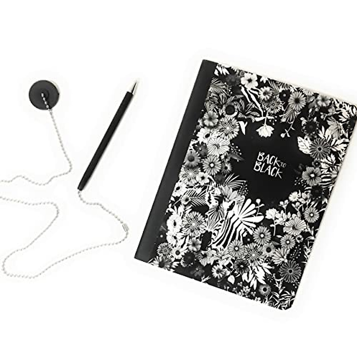 Secure Pen With Chain And Office Pen Holder Adhesive, Reception Counter Pen With 26" Ball Pen Chain, 4 Pens With Chain Attached Per Pack, Rubber Grip, Black Ink, Easily Refillable