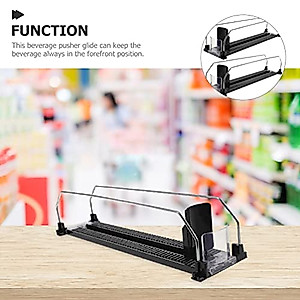 Cabilock 2pcs Supermarket Drinks Pusher Shelves Beverage Glide Pushers for Vending Machine Automatic Pushing Dispensers, Longer