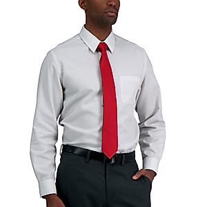 Calvin Klein Men's Silver Spun Solid Tie, Red, Regular