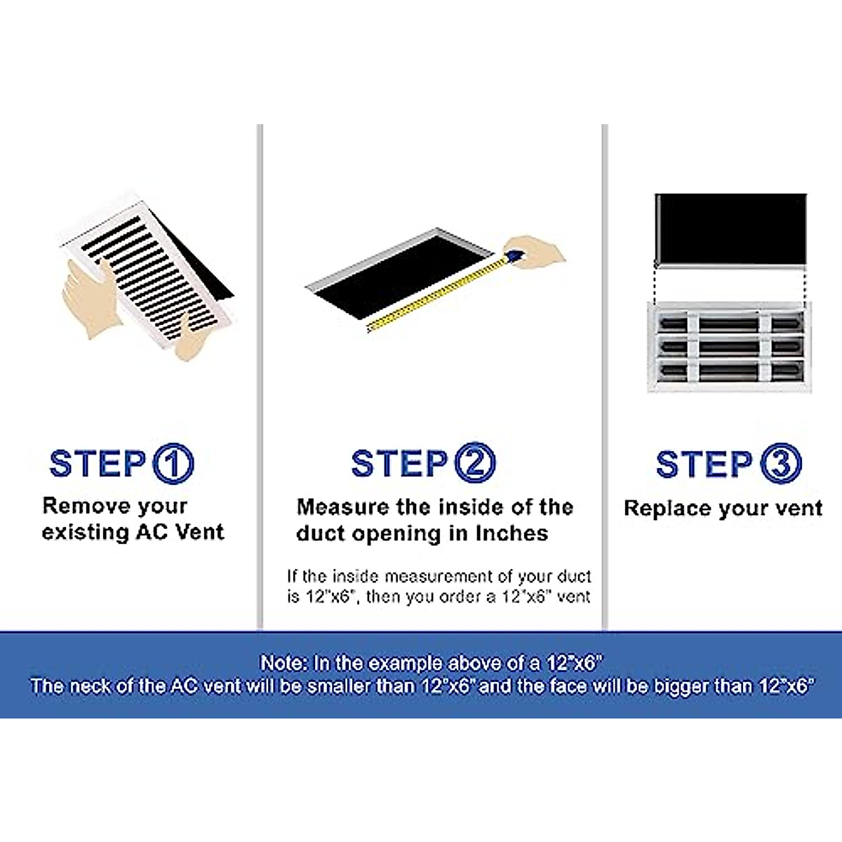 BUILDMART - 10x4 Modern AC Vent Cover - Decorative White Air Vent - Standard Linear Slot Diffuser - Register Grille for Ceiling, Walls & Floors - Texas Buildmart
