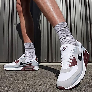 NIKE Men's Air Max 90 Shoes, Grey Black, 13