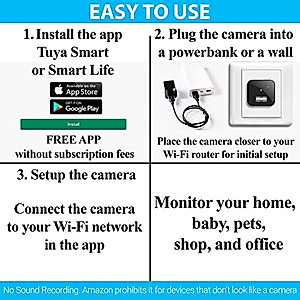 Spy Camera Wireless Hidden WiFi Camera with Remote View - HD 1080P - Spy Camera Charger - Spy Camera Wireless - USB Hidden Camera - Nanny Camera - Premium Security Camera - Hidden Cam - iOS Android