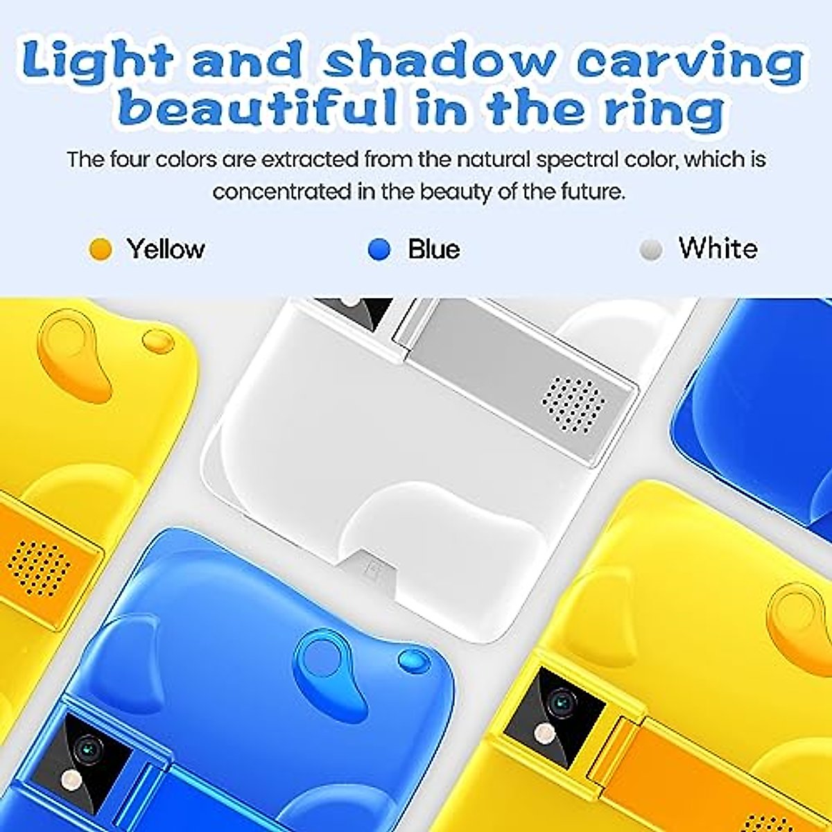 Airshi Tablet, Kids Tablet 100-240V Front 2MP Rear 5MP LED Display Octa Core Processor Yellow with 10 Support for Study (Yellow)