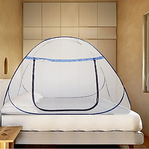 ACOSDIDES Pop-Up Mosquito Net Tent, Folding Mosquito Net Portable Mosquito Net Zipper Single Door Travel Mosquito Net with Net Bottom,Easy to Install and Wash for Baby Adults Trip (79 x71x59 inch)