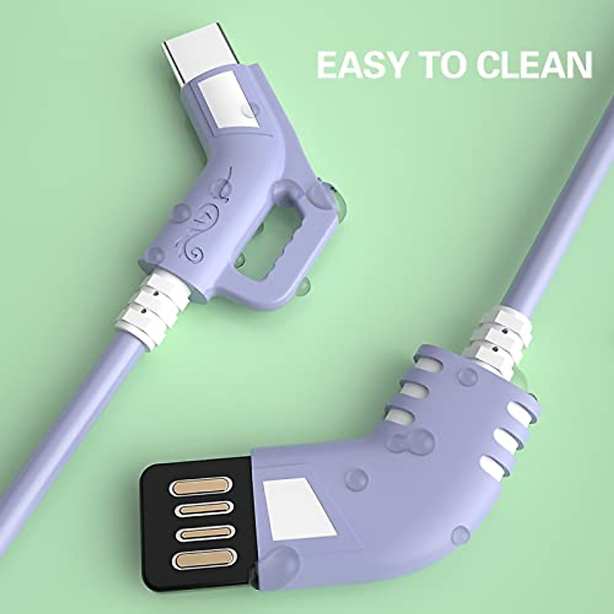 BGNTBUK Fast Charging Cord Type C to Type C 1m 3A Silicone Data Cable Mobile Phone Color Fast Charging Line Liquid Soft Plastic Flash Charging Cable 6ft Cable