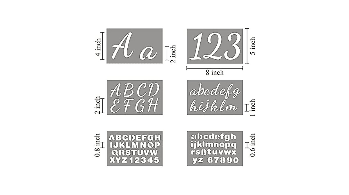 Large Letter Stencils - 44 Pack for DIY Projects