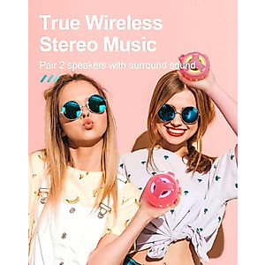 EBODA Bluetooth Shower Speaker, Waterproof Portable Wireless Speakers with Light, IP67 Floating, 2000mAh, Small Portable Speaker for Kayak, Beach, Pool Accessories, Gifts for Girls