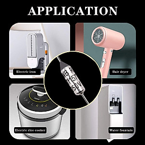 Tnisesm 10 Pcs 184 C Metal Thermal Cutoffs Thermal Fuse 10A 250V with Non-Insulated Butt Connectors(22-18 AWG) for Motor Transformer Electric Industrial Home Appliance 184°+BN0.75