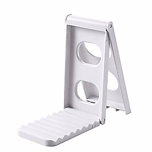 DRNKS Lid Rack Creative Foldable Kitchen Spatula Rack, Multifunctional Dish Drain Rack, Plastic Pot Cover Rack, Cutting Board Rack Applicable to kitchen stove (Color : White)