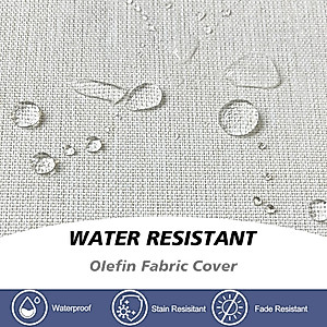 Garden lucky in/Outdoor 23.5x25x5.1 Inch Almond Deep Seat Patio Cushion Set Outdoor Chair Cushions with Fade Resistant and Removable Cover for with Most Patio Furniture and homedepot Furniture 2 Sets