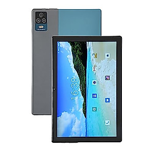 fannay 10.1 Inch Tablet, 100-240V Blue Tablet PC 8MP Front 16MP Rear 8GB 256GB 2 in 1 5G WiFi for Android 12 for Learning (US Plug)