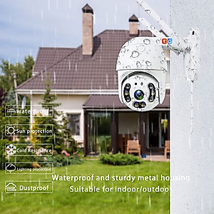 Sunrain Wireless 5G Outdoor Security Camera, HD 1080P Waterproof Surveillance Camera with Motion Detection PTZ Speed Dome Night Vision 2-Way Audio,Support Dual Band 2.4G/5G WiFi