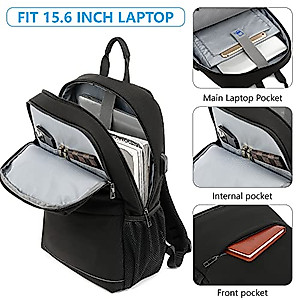 TOTEXISAP Business Travel Laptop Backpack for Men Women 15.6 Inch Laptop Slim Waterproof Backpack with USB Charging Port