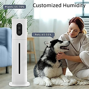 Humidifier Large Room, 2.1Gal/8L Humidifiers for Home, Humidifiers for Bedroom with Essential Oil Diffuser, Top Fill Whole House Cool Mist Humidifiers for Plants Baby Kids Adults Office, White
