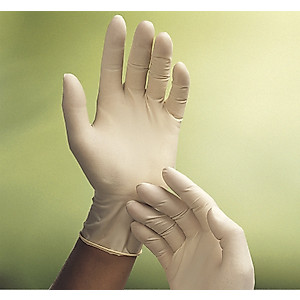 Adenna GLD265 Gold 6 mil Powder-Free Latex Gloves, Medical Grade, White, Medium, Box of 100